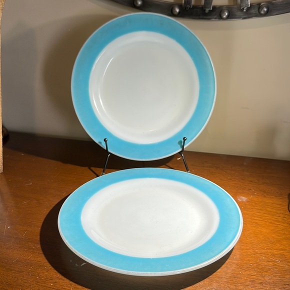 Pyrex | Kitchen | Midcentury 95s Blue White Pyrex Milkglass 10 Dinner ...